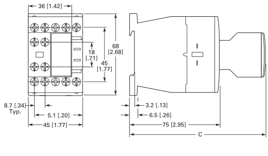 Eaton XTCE009B10 3 Pole 9 AMP Contactor | Kent Industries