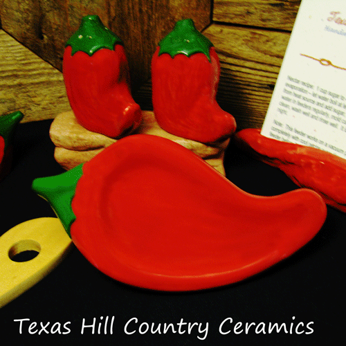 red pepper ceramic dish