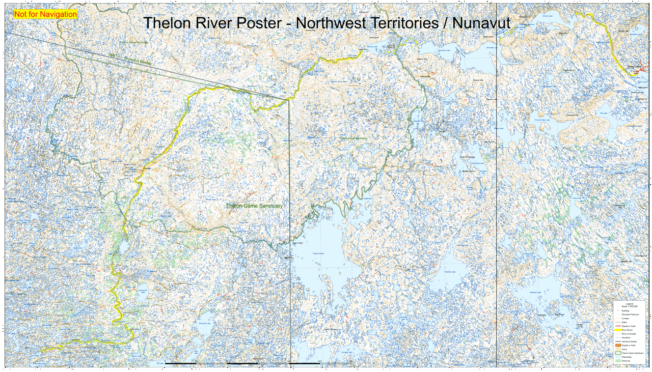Thelon River Poster | Canoe Routes | GoTrekkers Map Store