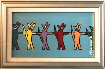 REX the Dog Visits Pearl Harbor by Kip Ramey - Possum County Folk Art ...